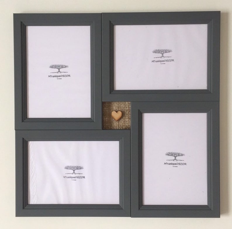 Collage Photo Picture Frame Unfinished Solid Wood With Hessian - Etsy UK