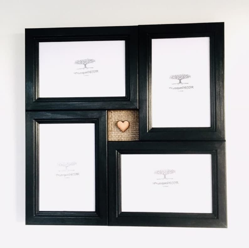 Collage Photo Picture Frame Unfinished Solid Wood With Hessian - Etsy UK