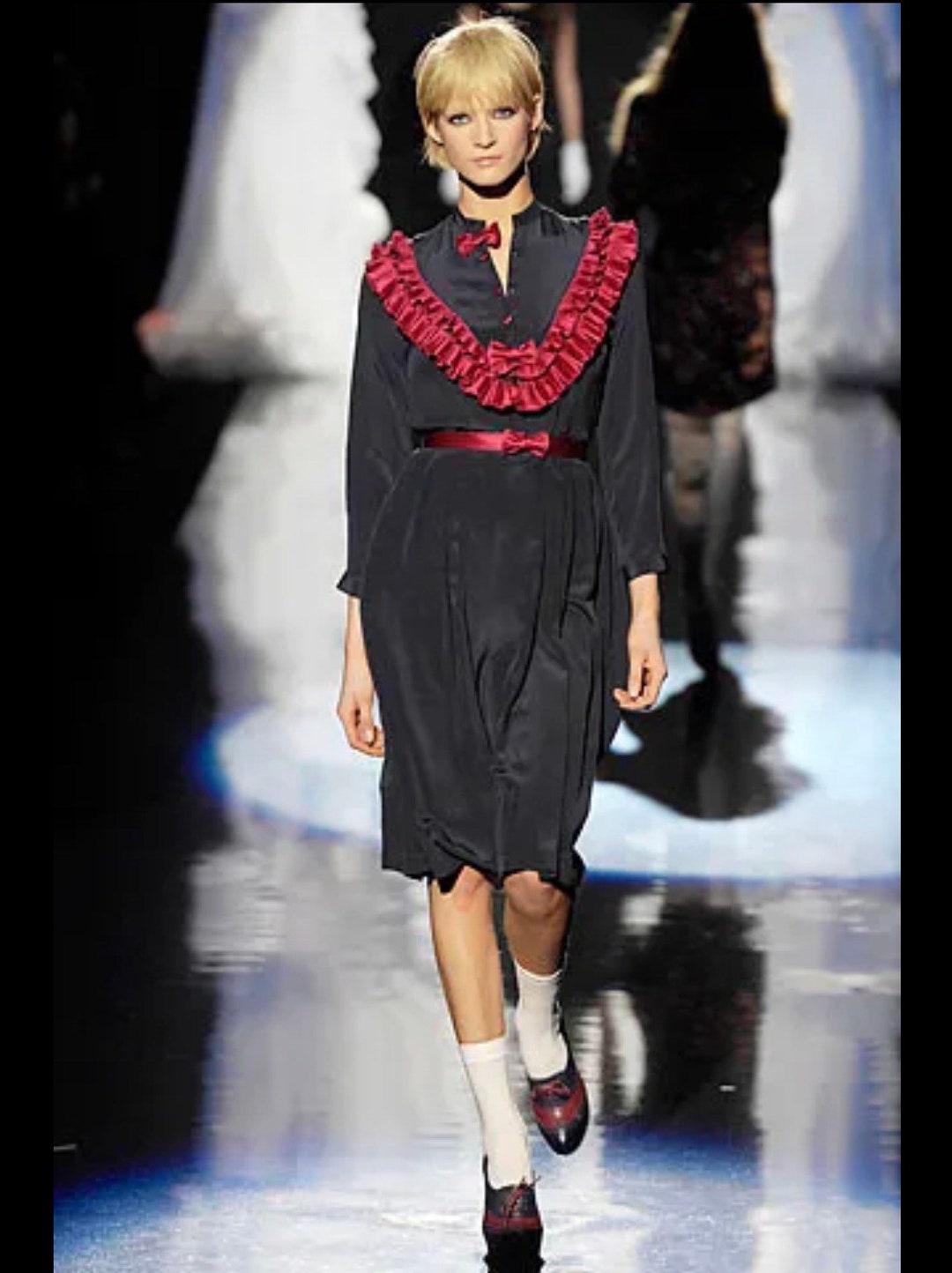 RARE Vintage Betsey Johnson Ruffles and Bows Silk Runway Dress - Etsy