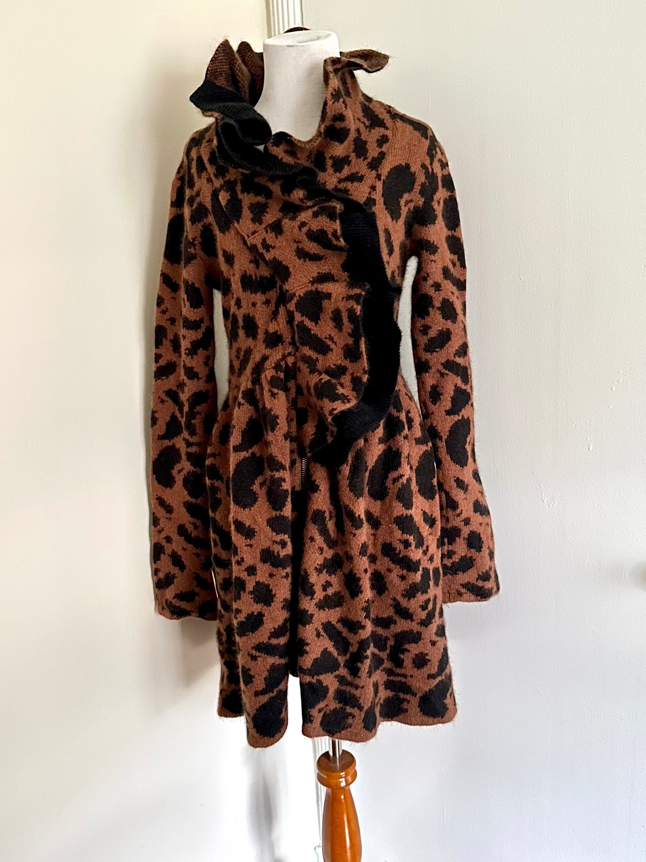 Betsey Johnson F/W Runway Cheetah Print Angora Coat - Etsy