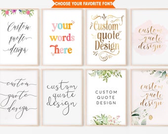 Custom Digital Print Quote - Etsy
