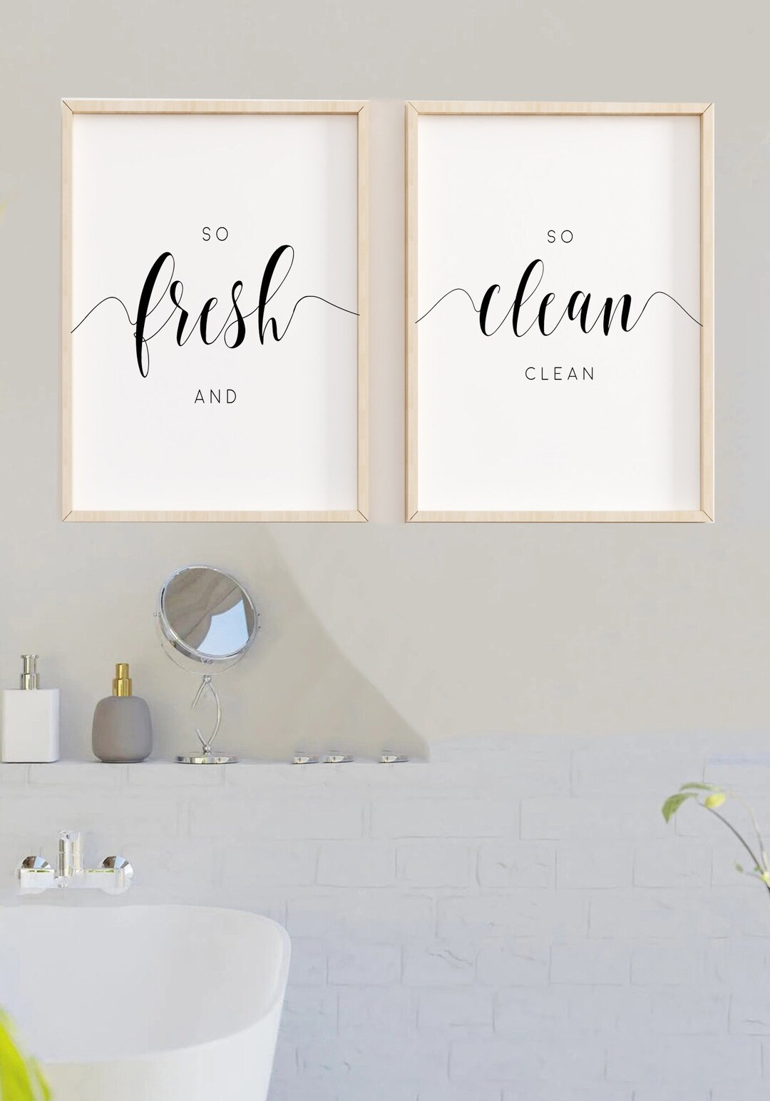BATHROOM WALL ART, so Fresh and so Clean Clean,bathroom Sign,shower ...