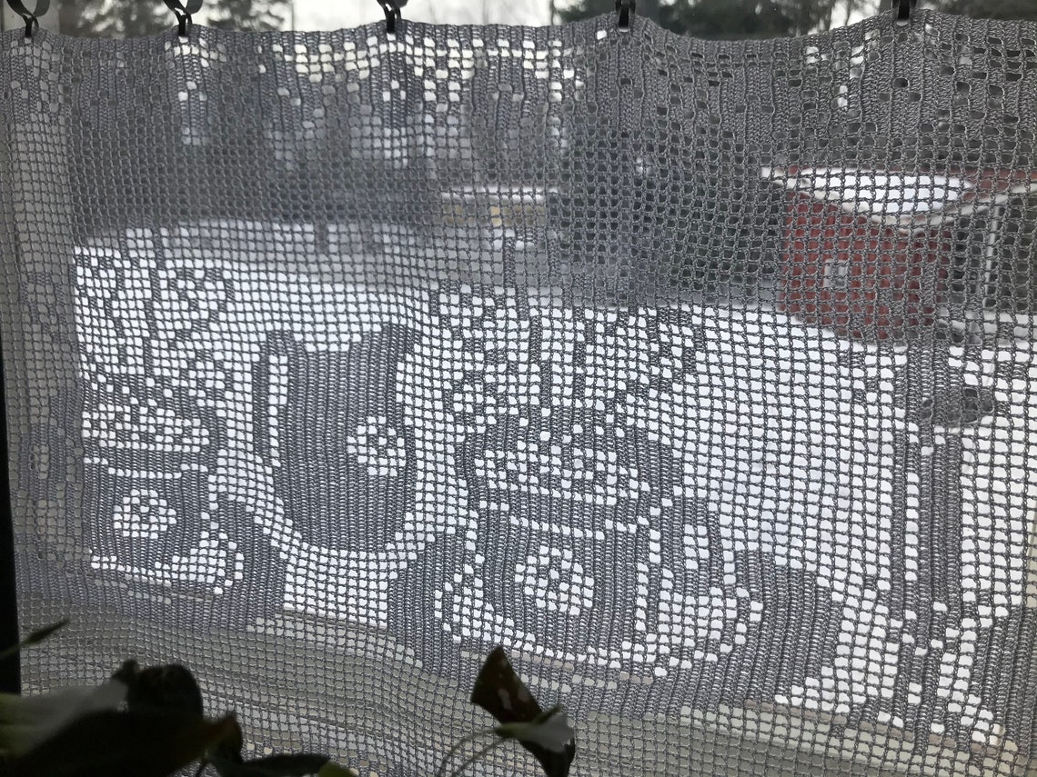 Pattern for Café Curtains Using Fillet Crochet Technique - Etsy