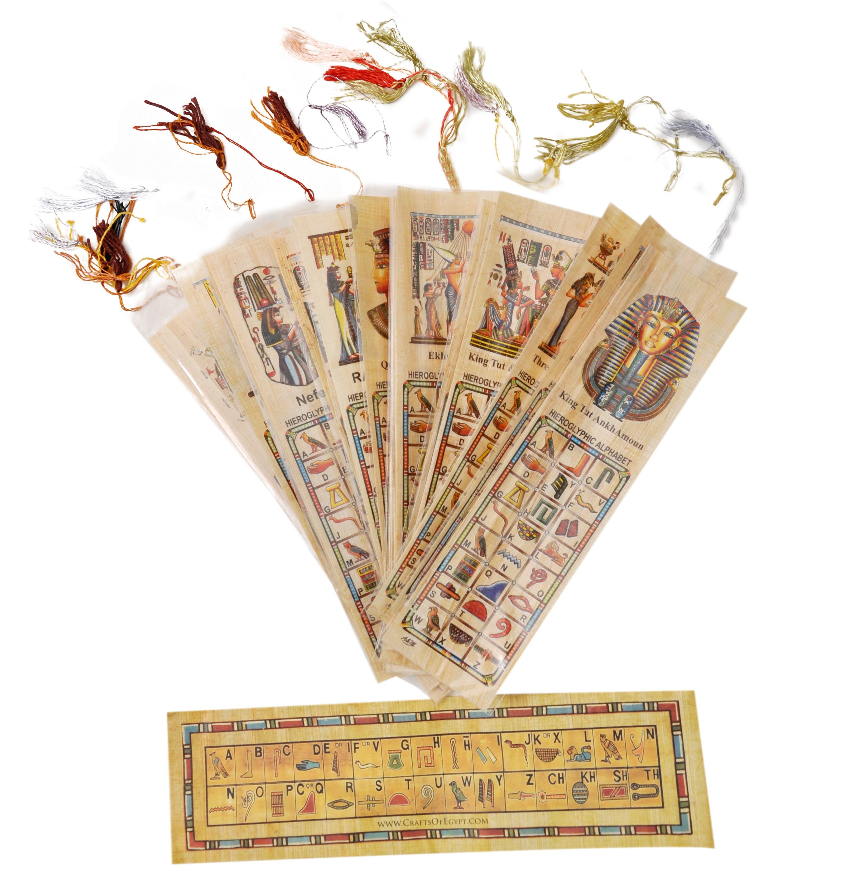 Egyptian Papyrus Paper Set of 10 Bookmarks Book Marks History ...