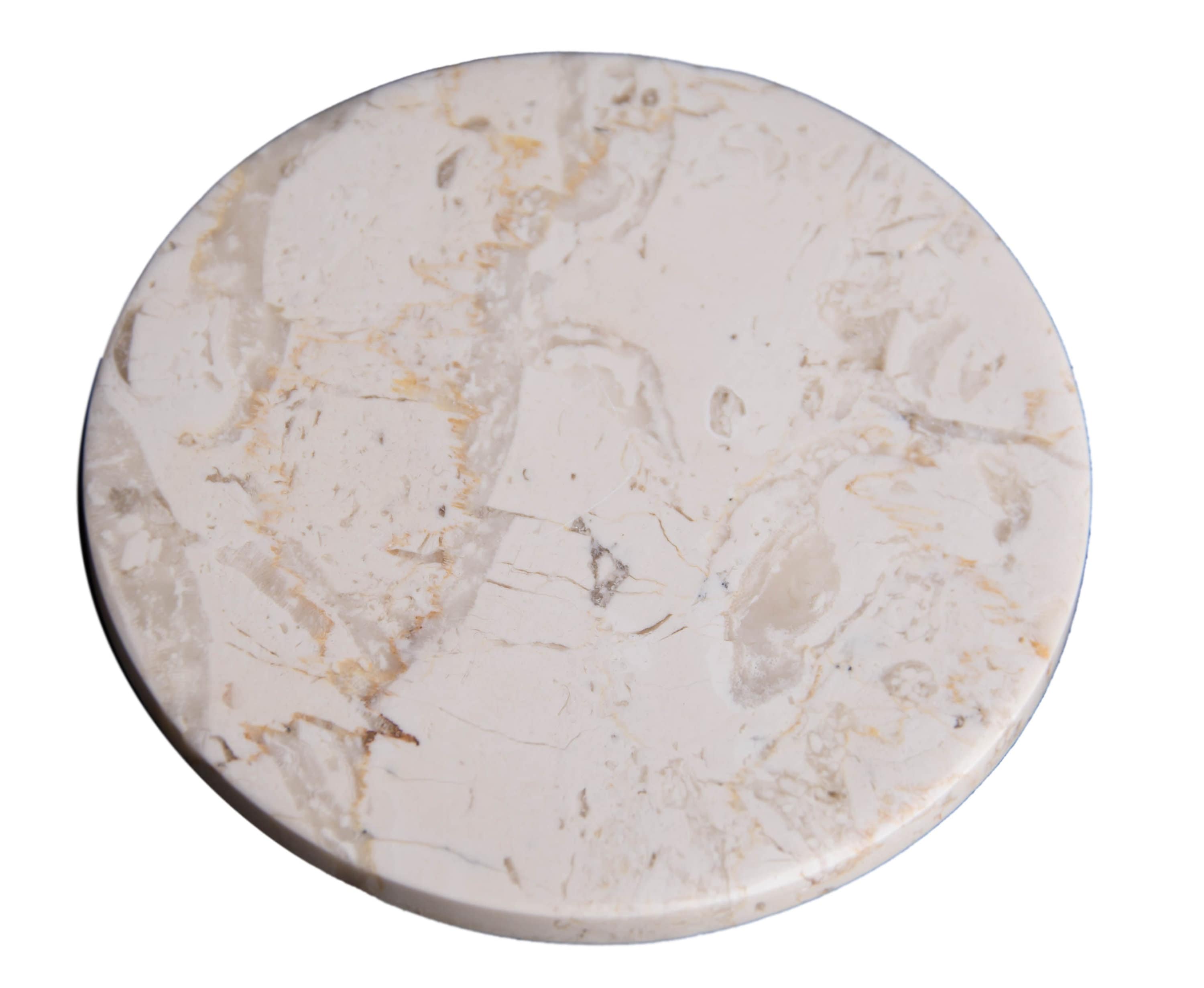Craftsofegypt Set of 6 Beige Marble Stone Coasters Polished Coasters 3 ...