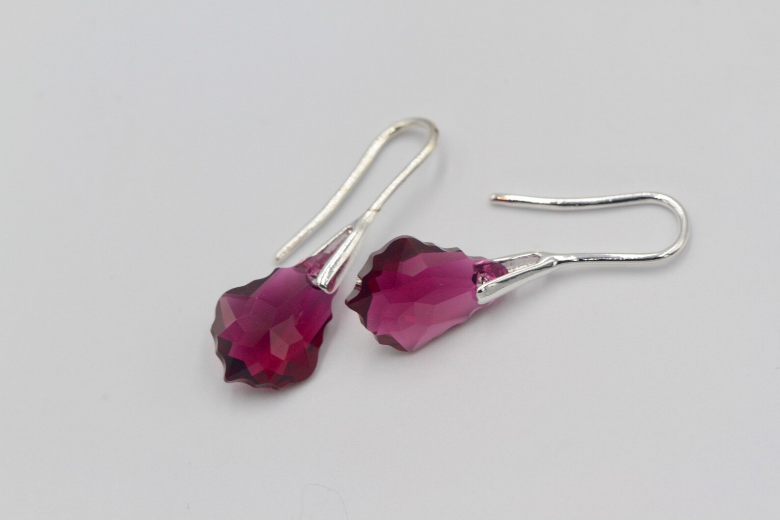 Genuine Swarovski Baroque Pendant in Ruby - Etsy