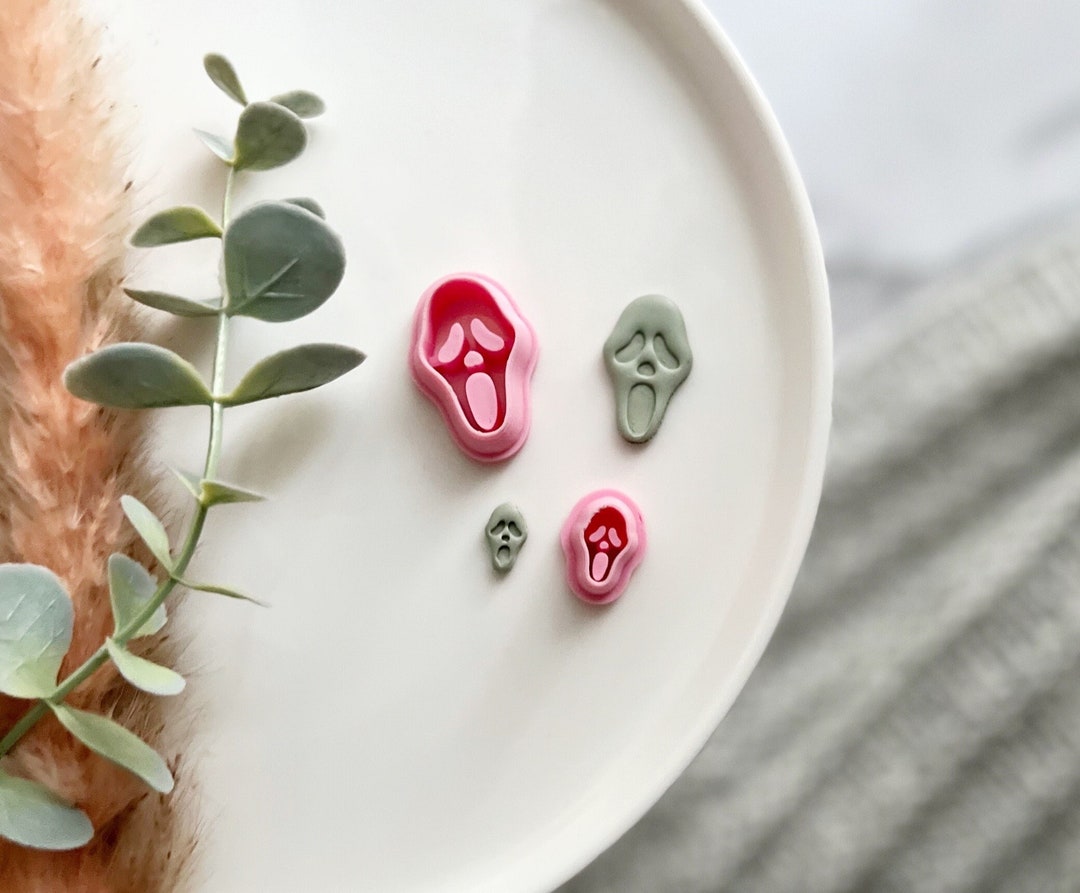 Scream Mask Shape Halloween Cutter Collection Polymer Clay Cutter ...