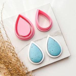 Drop Bezel Cutter Set (2pc Set) | Drop Dome Setting Shape Set Polymer ...