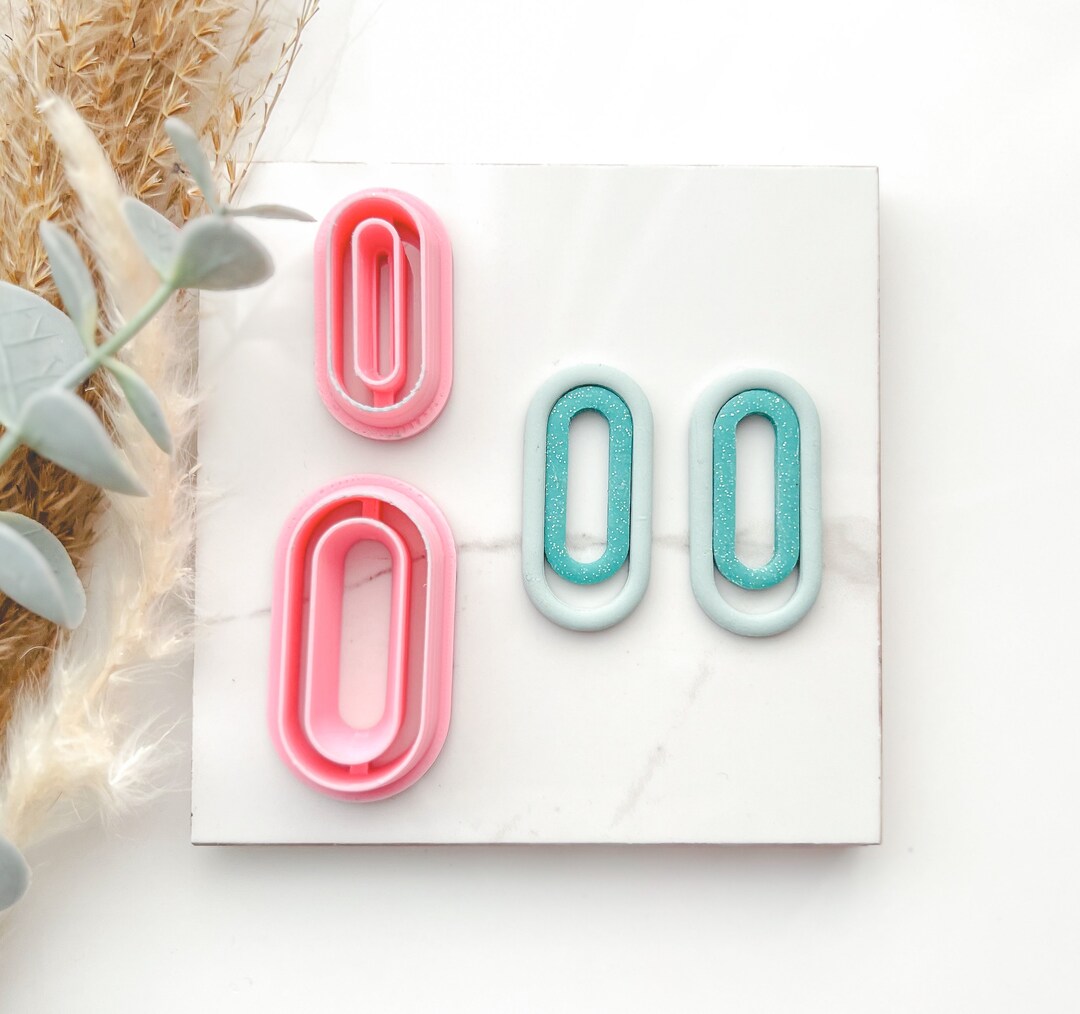Oblong Outline Slim Cutter Set (2pc Set) | Oblong Shape Set Polymer ...