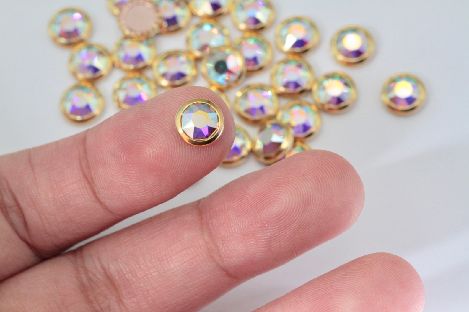 2/5/10pcs, Genuine Swarovski 2078H Ss34(7.069mm) Framed Cabochon ...