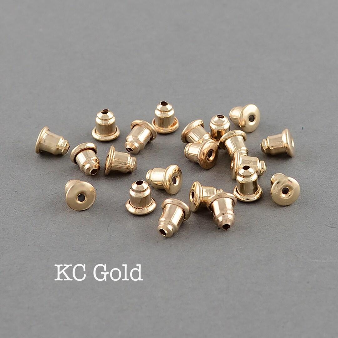 100pcs, 6x5mm, Iron Bullet Earring Backs // Stoppers // Ear Post Nut in ...