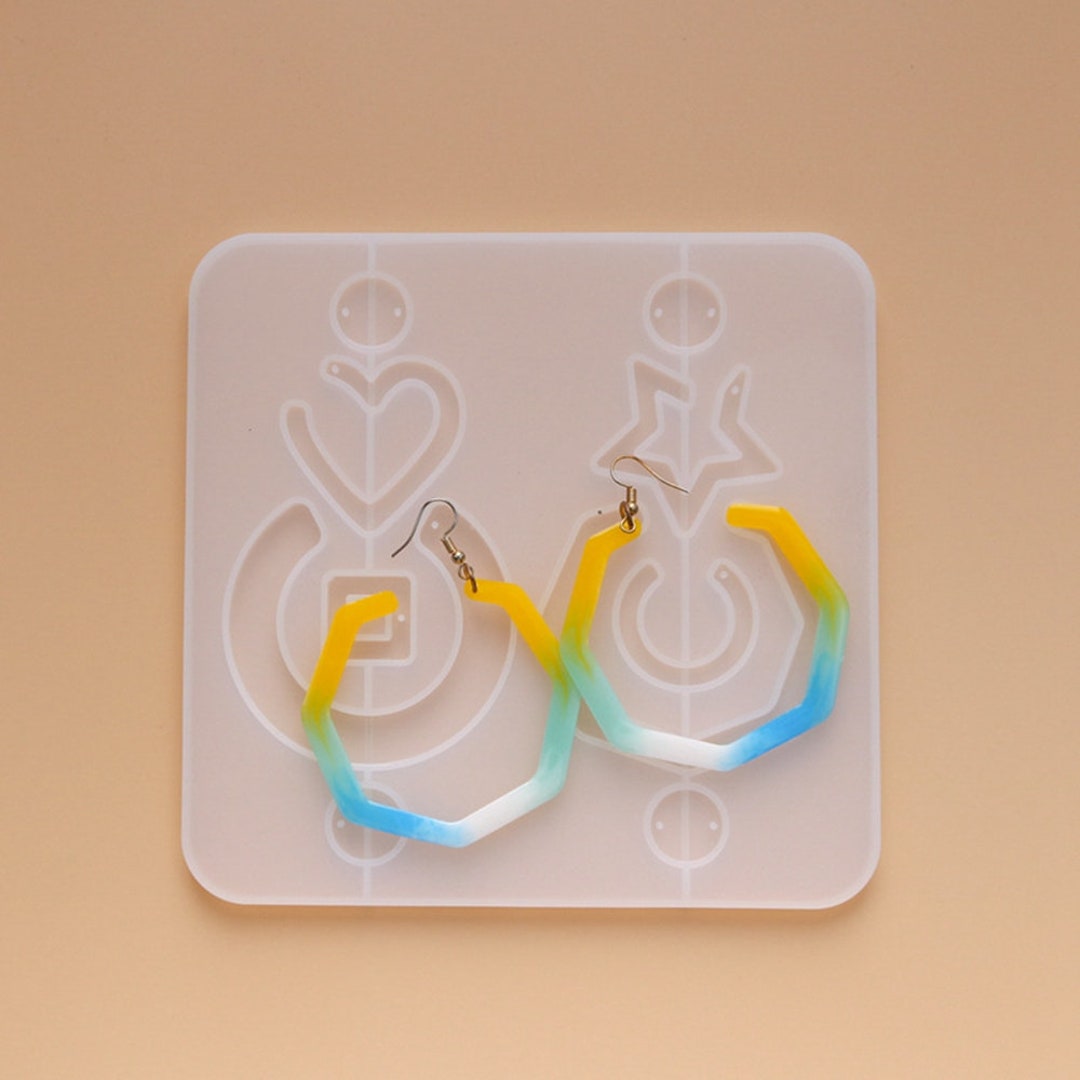 Geometric Shape Pendant Silicone Molds, Resin Casting Molds, for UV ...