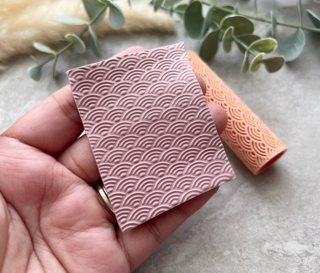 Japanese Fan Print Texture Roller • Polymer Clay Roller • Clay Roller ...