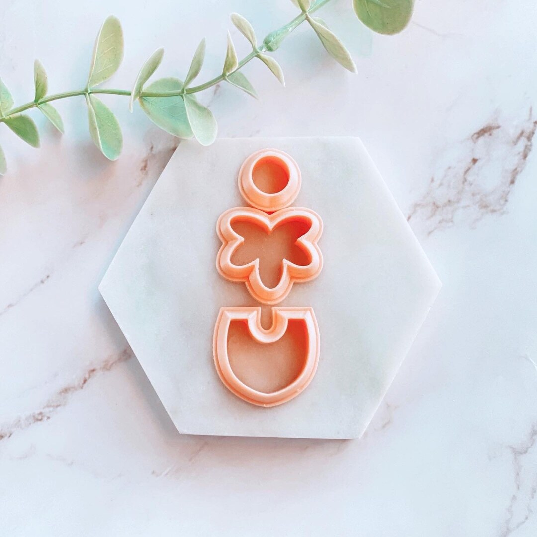 Flower & Vase Cutter Set Polymer Clay Cutter • Fondant Cutter • Cookie ...