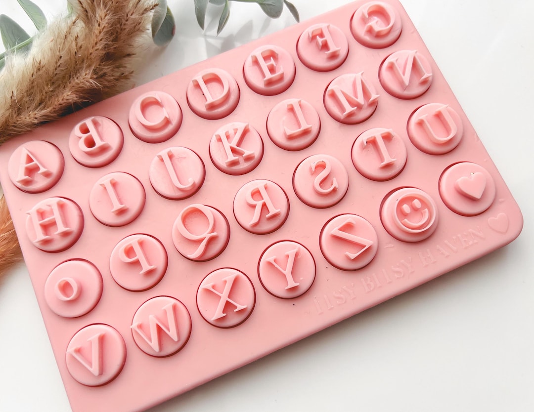 CAPITAL LETTERS Alphabet Polymer Clay Stamp • Capital Letter Clay ...