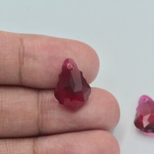 Genuine Swarovski Baroque Pendant in Ruby - Etsy