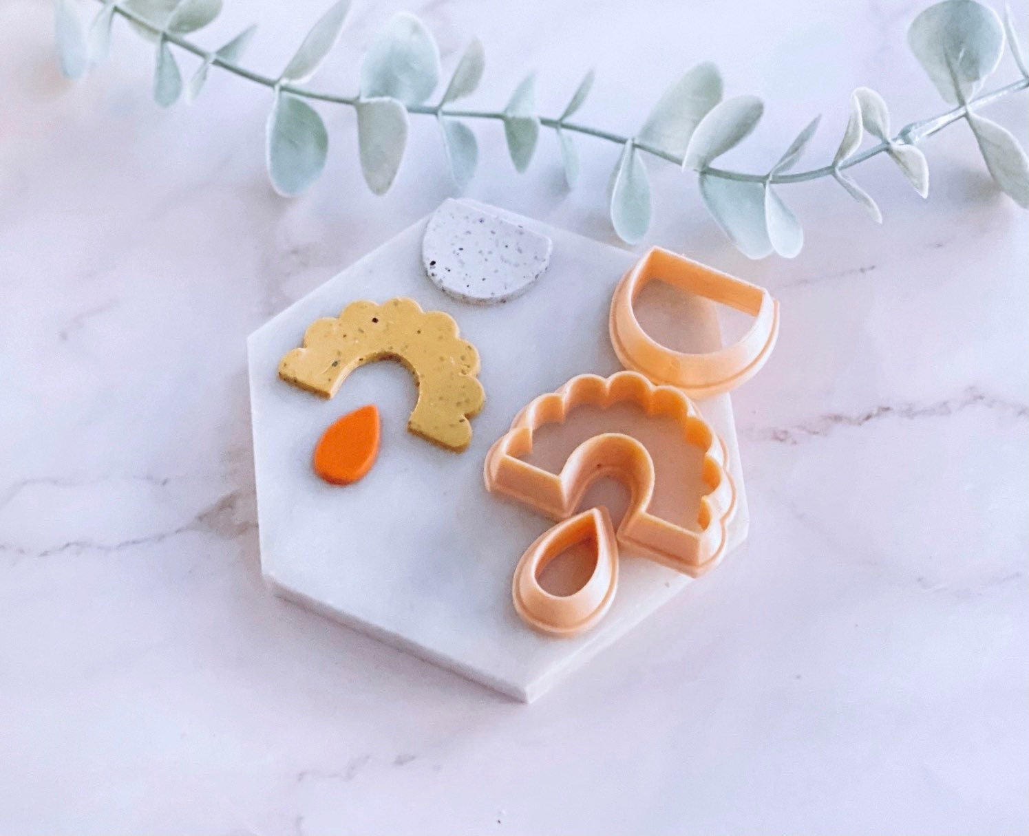 Dome Curly Arc & Drop Shaped Set Polymer Clay Cutter - Etsy