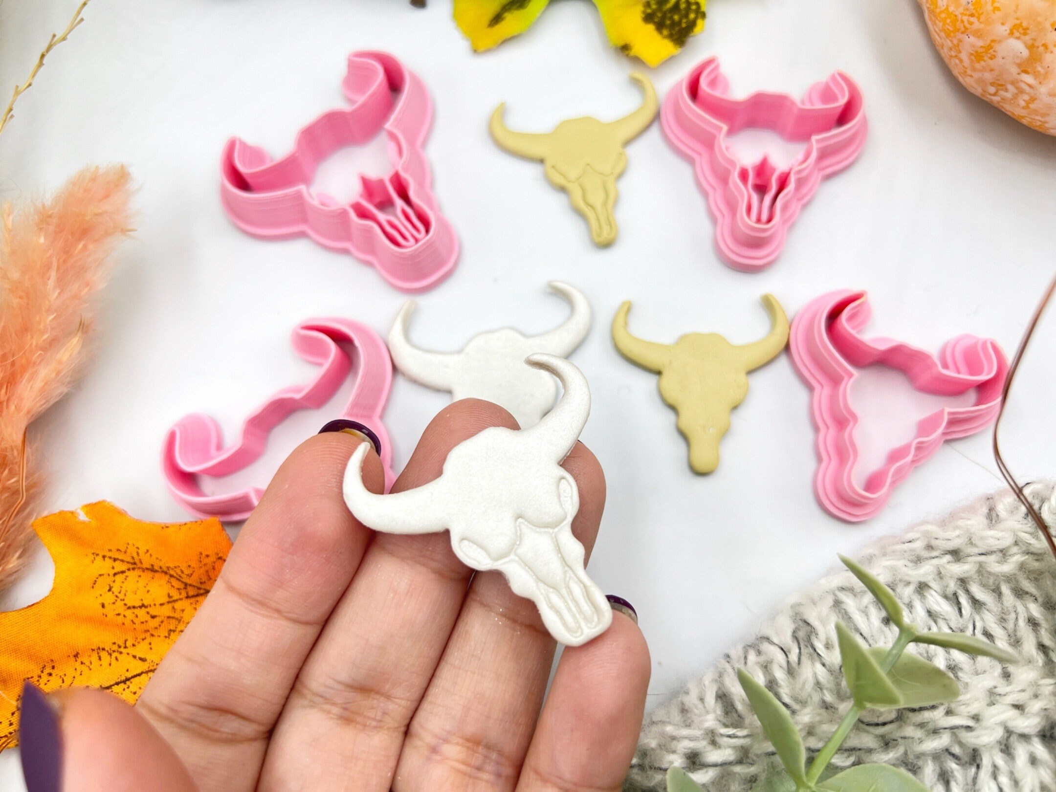 Boho Bull Shape Mystical Boho Collection Polymer Clay Cutter • Fondant ...