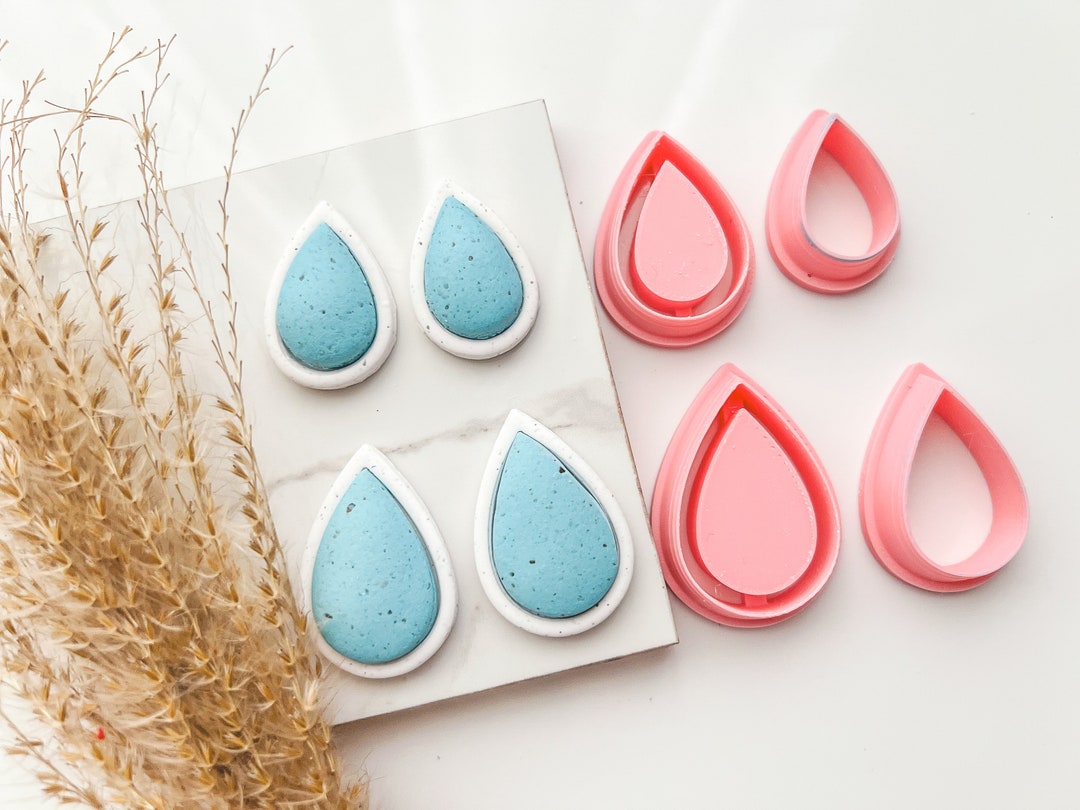 Drop Bezel Cutter Set (2pc Set) | Drop Dome Setting Shape Set Polymer ...