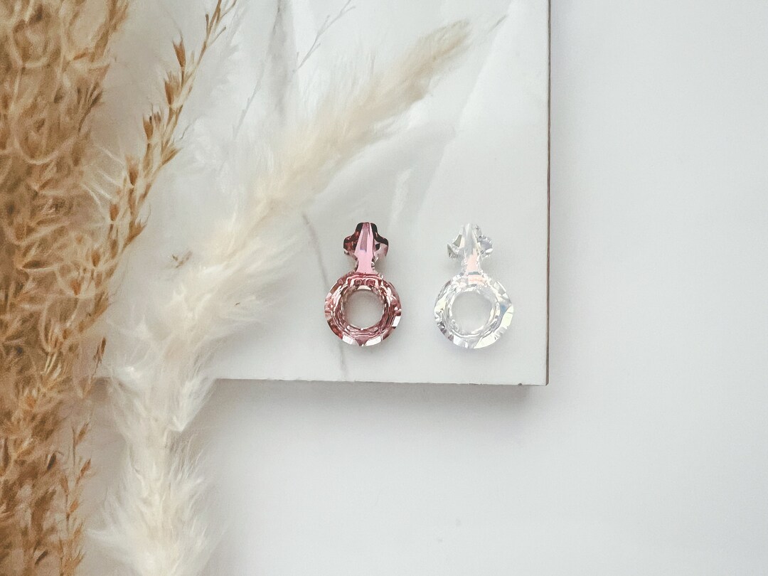 Genuine Swarovski Female Symbol Pendant in Antique Pink - Etsy