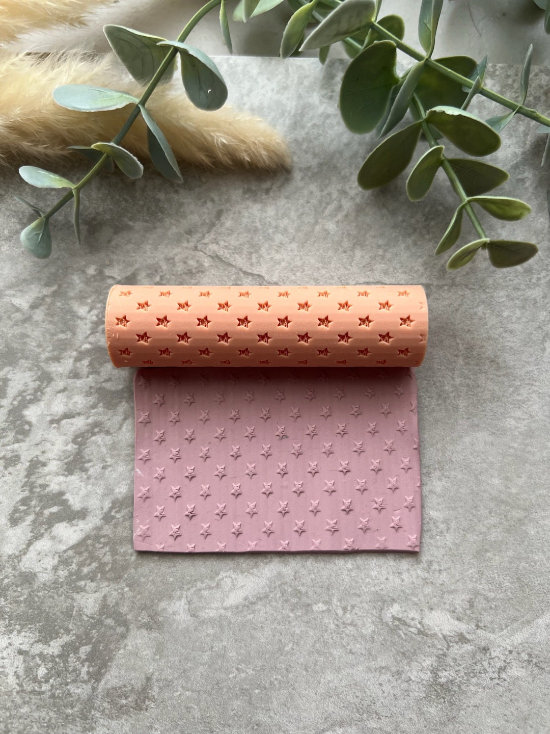Mini Star Print Texture Roller • Polymer Clay Roller • Clay Roller - Etsy