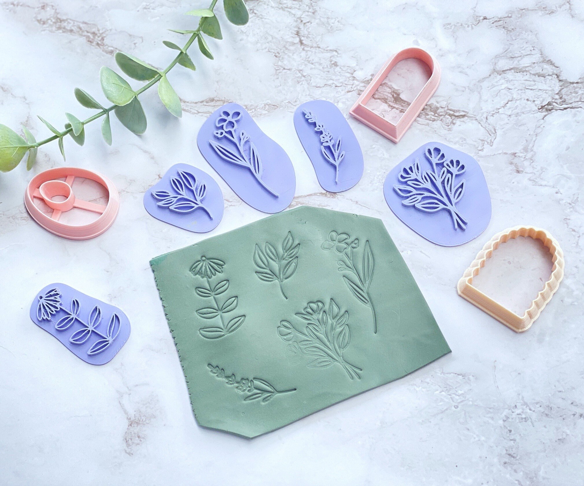 Floral Clay Embossing Stamp Fondant Stamp Cookie Embossing - Etsy Australia