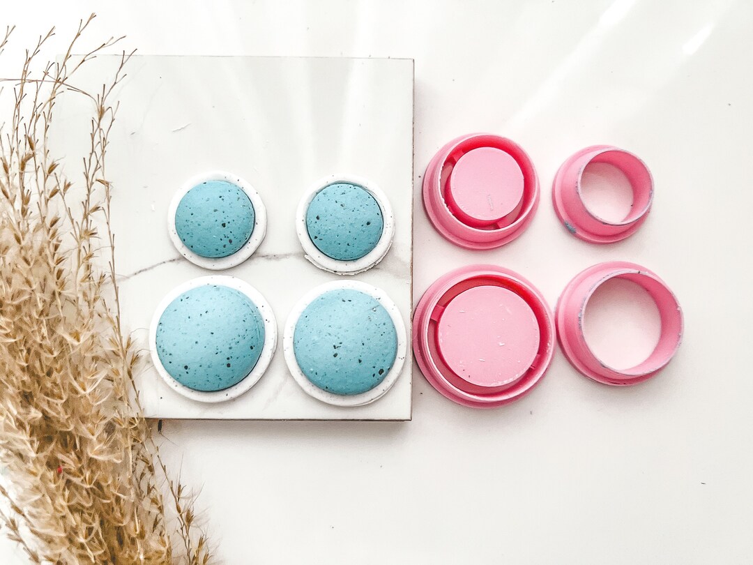Circle Bezel Cutter Set (2pc Set) | Circle Setting Shape Set Polymer Clay Cutters - Etsy