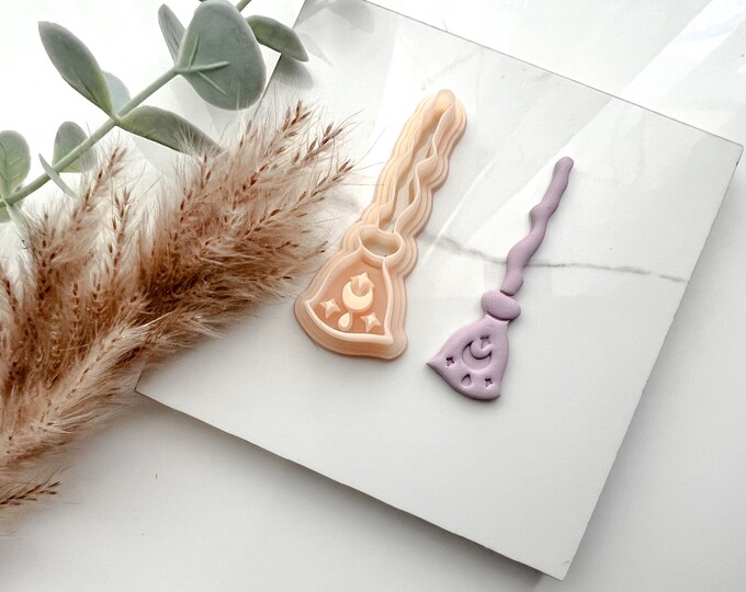 Halloween Witch Broom Cutters for Cookie Fondant Cutter or Polymer Clay ...
