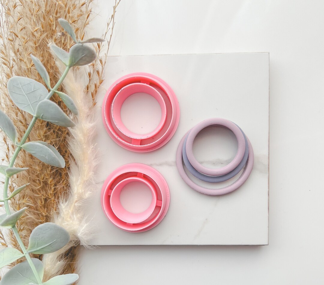 Circle Outline Slim Cutter Set (2pc Set) | Circle Shape Set Polymer ...
