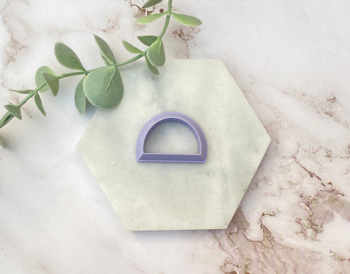 Half Moon • Half Circle Shaped Polymer Clay Cutter • Fondant Cutter ...