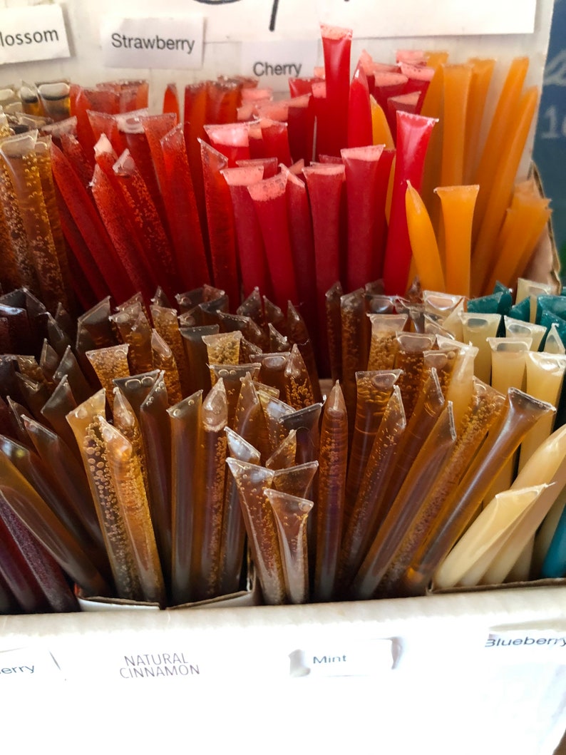 Honey sticks 100 sticks Pure Raw Honey Honeysticks | Etsy