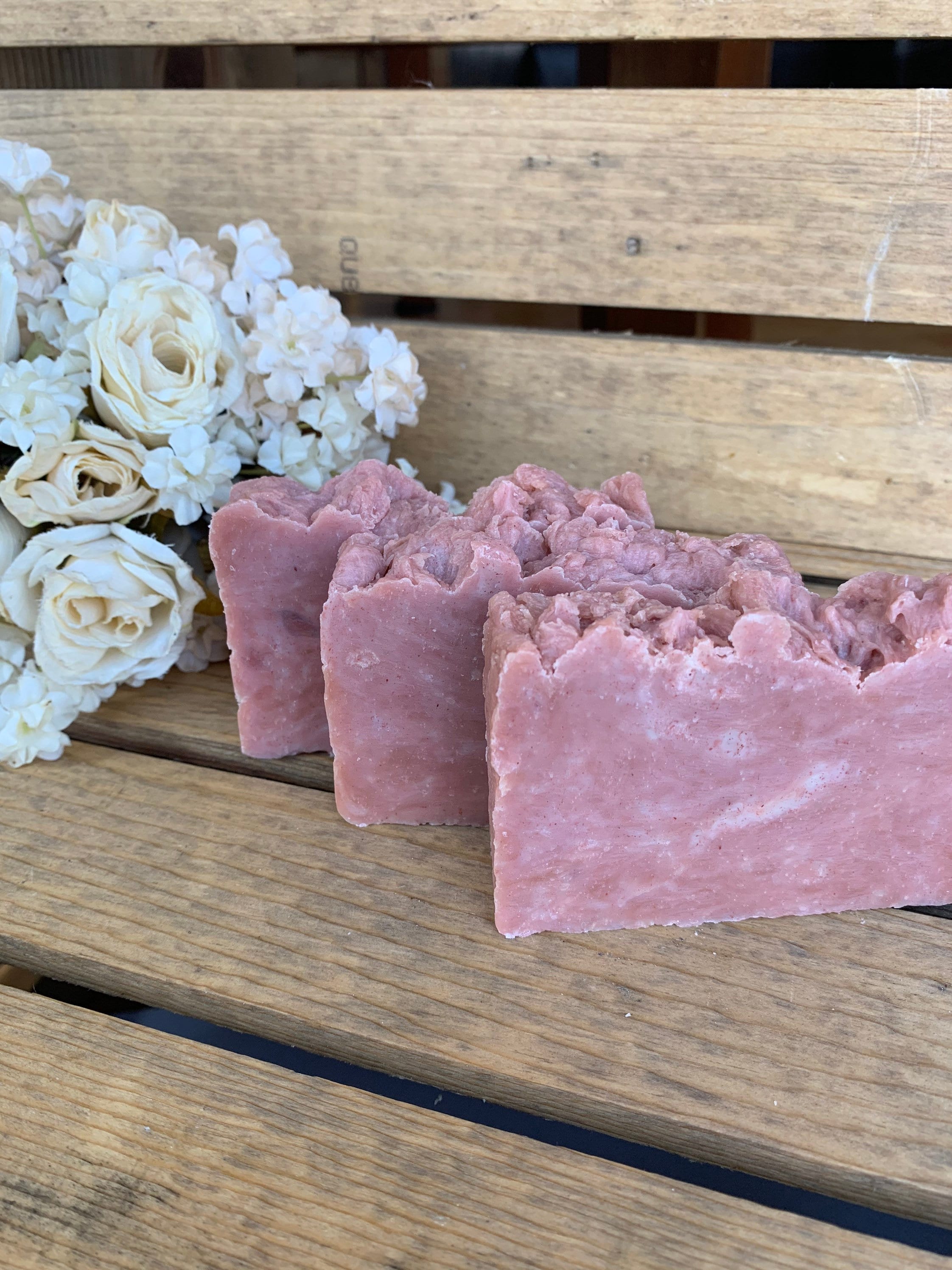 Rose Bar Soap- Rose Moisturizing Bar Soap- Valentine Soap- Rose Soap ...