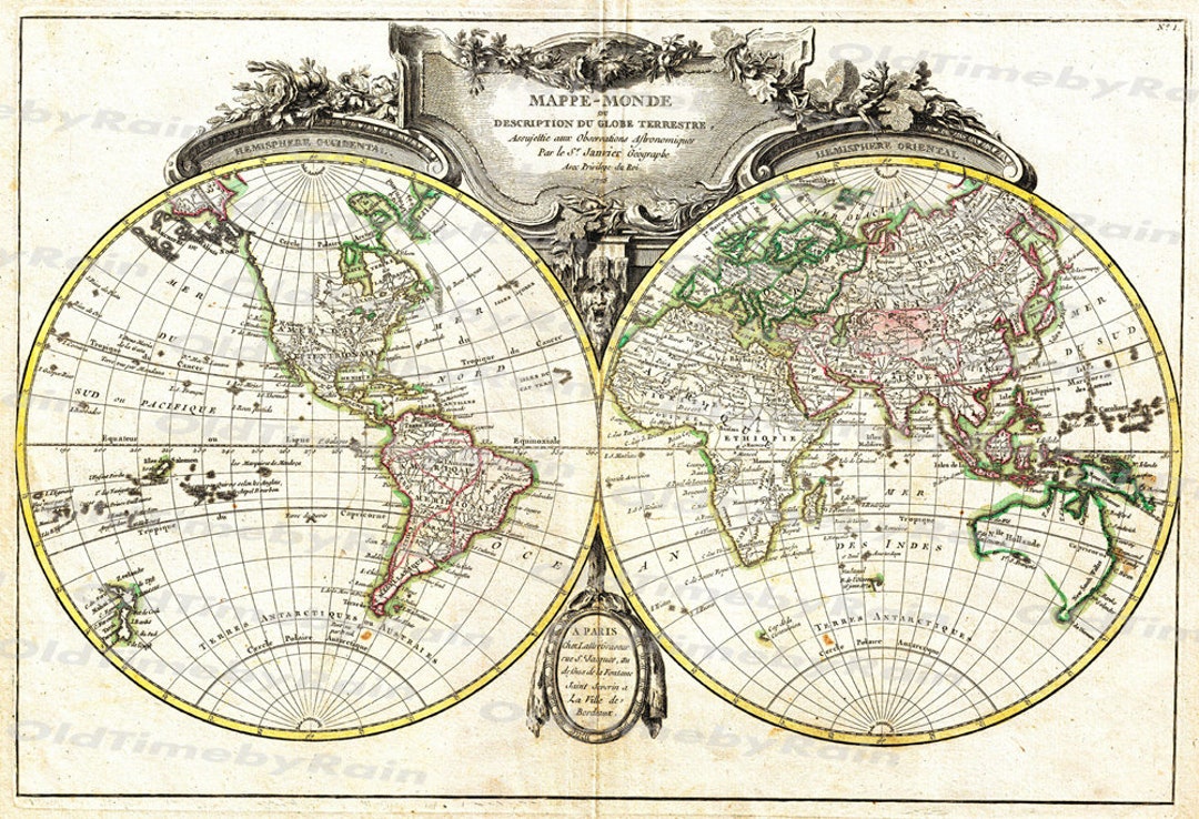 Vintage Old World Map/image Download Retro Style Design/resource Old ...