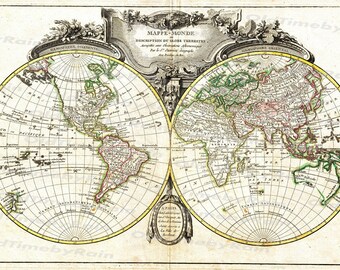 Vintage Old World Map/image Download Retro Style - Etsy