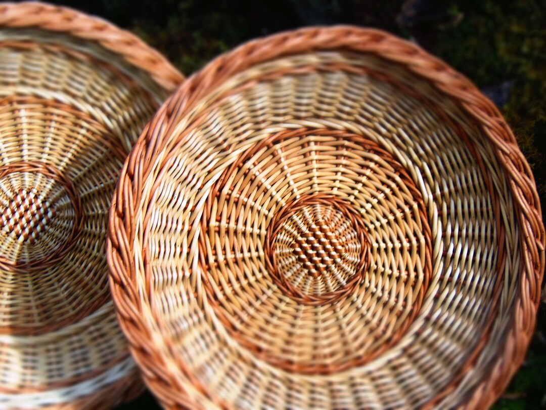 Serving Tray, Wicker Basket, Bread Basket, Woven Baskets, Rustic Basket ...