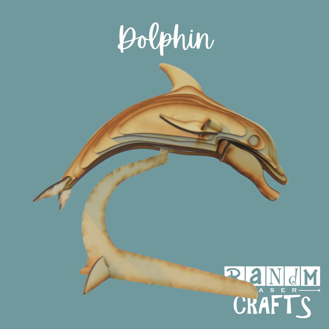 Dolphin 3D DIY MDF Model - Etsy