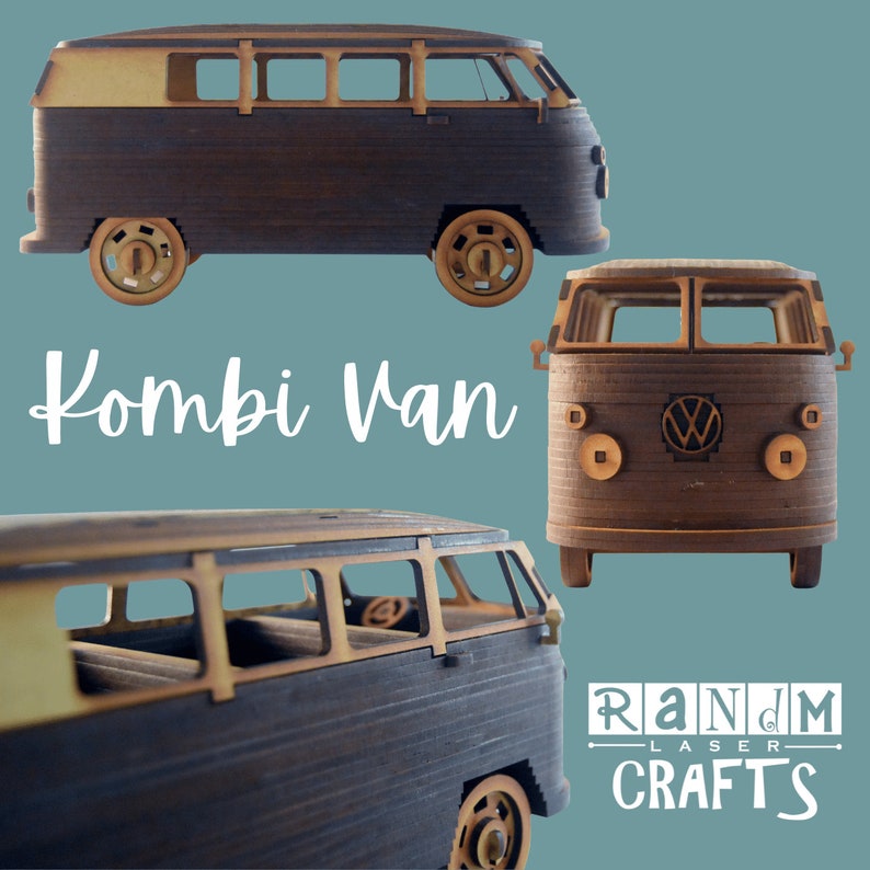 VW Kombi Van MDF DIY 3D Puzzle Model Kit - Etsy
