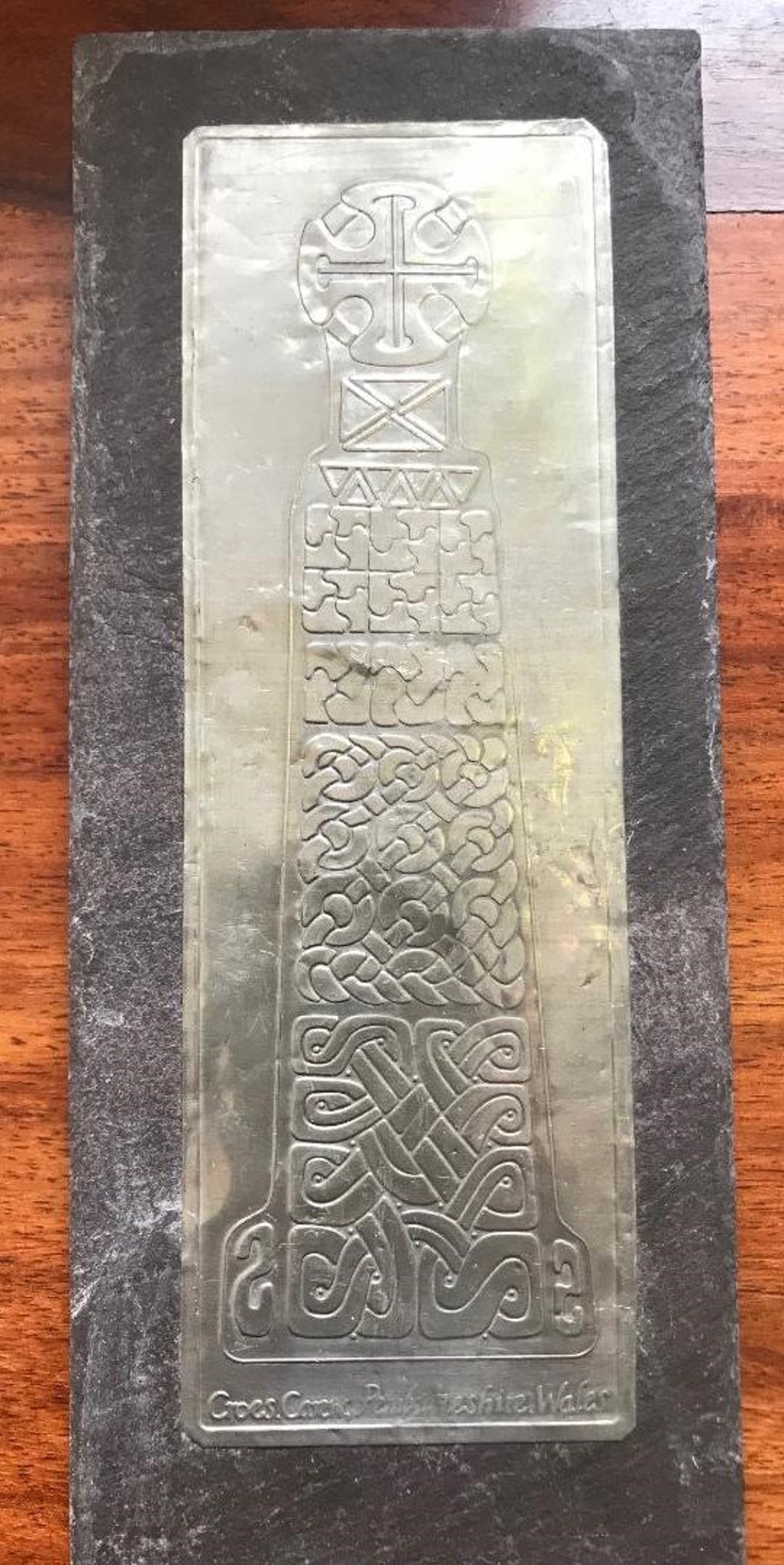Vintage Welsh Pewter and Slate Carew Cross. - Etsy