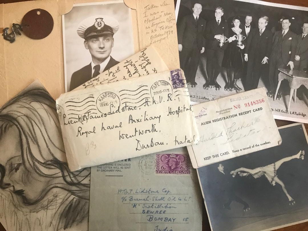 H.J.T Lidstone WW2 Letters Dog Tag Artwork Skating Champion - Etsy