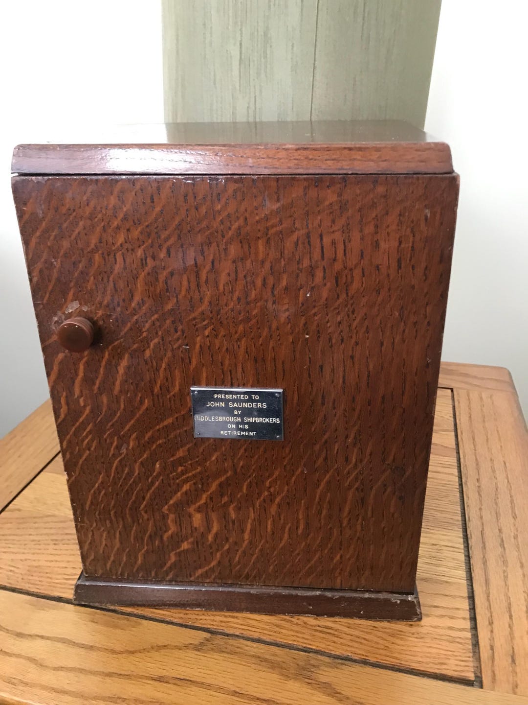 Vintage Wooden Pipe Smikers Cabinet Presented by Middlesbrough ...