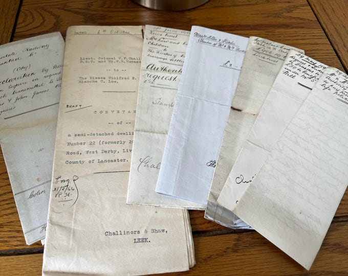 Vintage Documents / Letters Collection Clydesdale Railway, Lieutenant ...