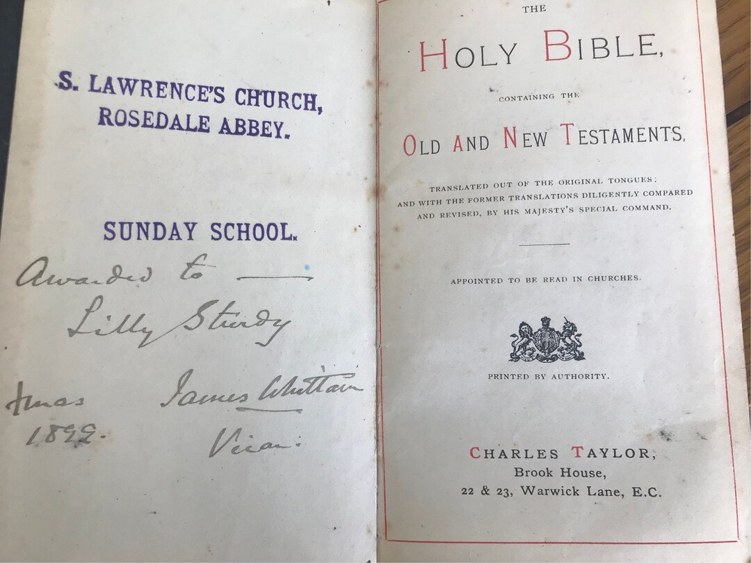 Victorian Inscribed Holy Bible. - Etsy
