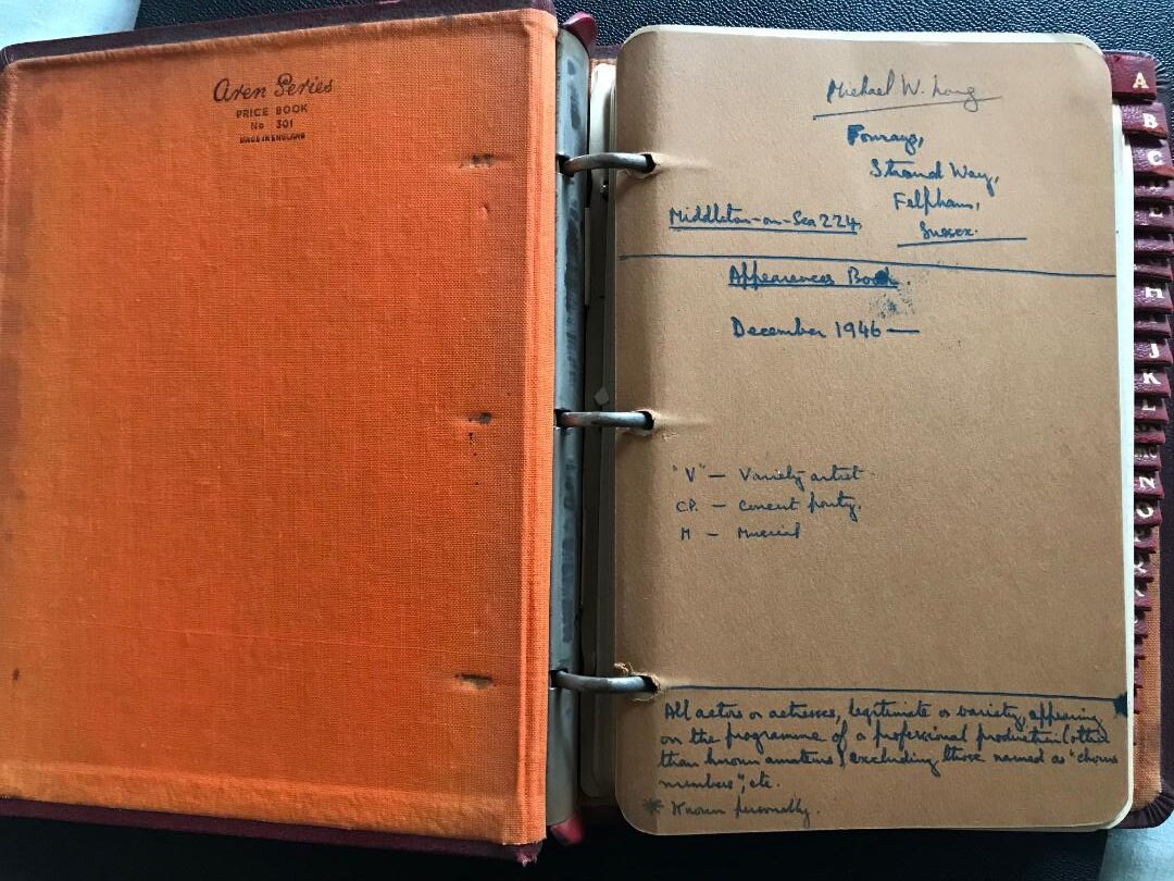 1946 Actors Actress Appearance Log Book Agents Record - Etsy