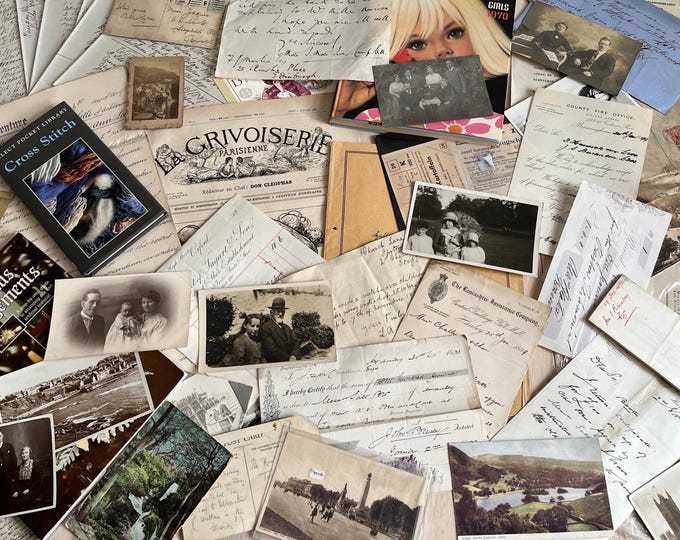 Vintage Ephemera Job Lot All Original, Victorian Handwritten Pages, Old ...