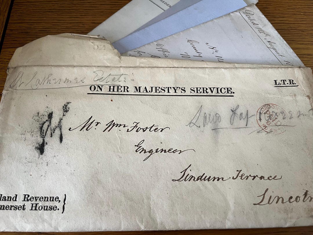 Vintage Victorian Documents Relating to Contracts of Mr Foster Engineer ...
