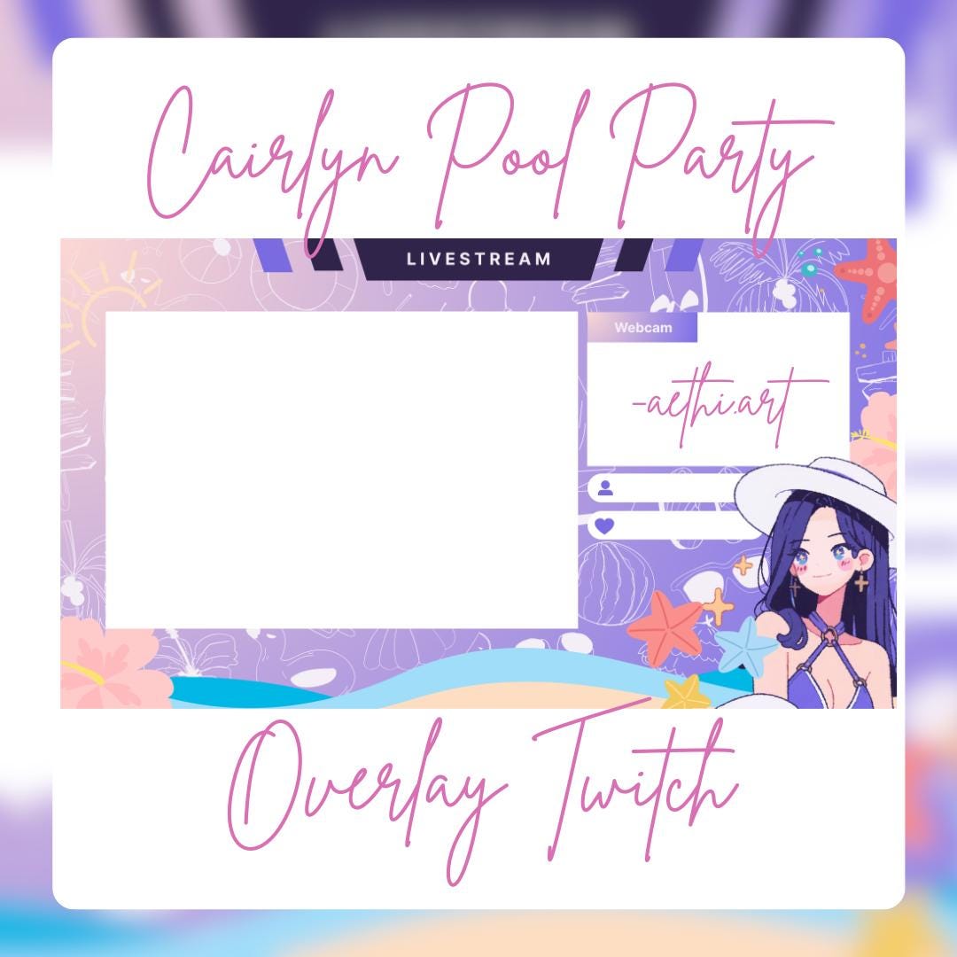 Caitlyn Pool Party Twitch Overlay | Summer Stream Layout | League of ...