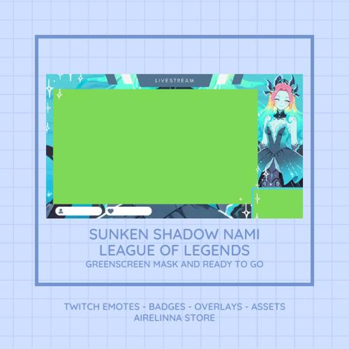 Nami Sunken Shadow Twitch Overlay | Dark Ocean Stream Overlay | Abyssal ...