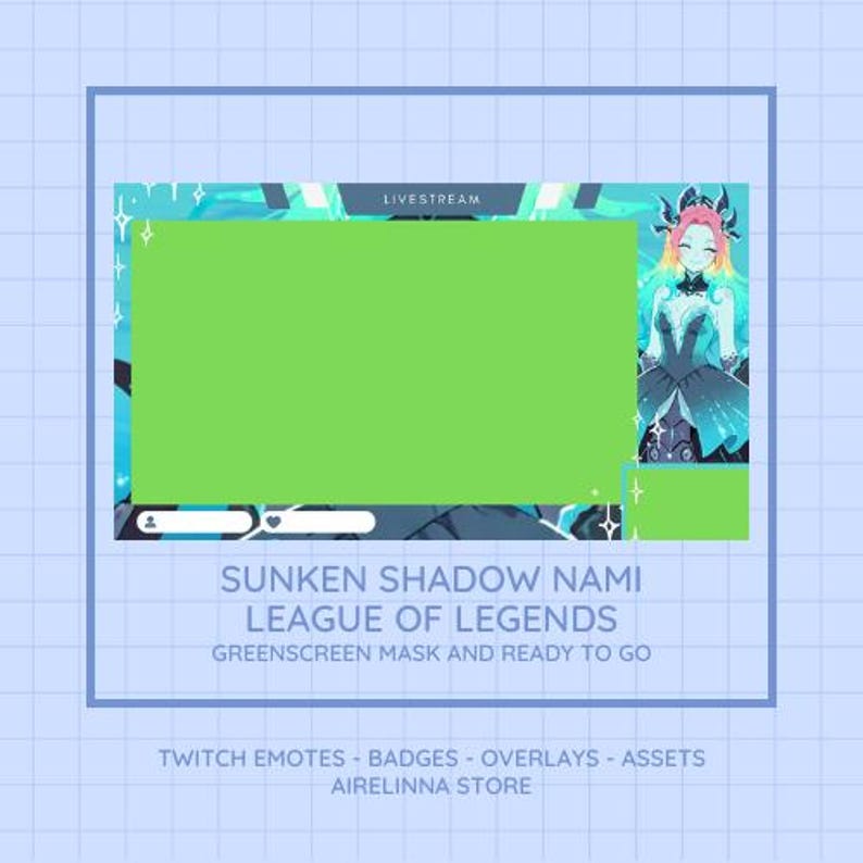 Nami Sunken Shadow Twitch Overlay | Dark Ocean Stream Overlay | Abyssal ...