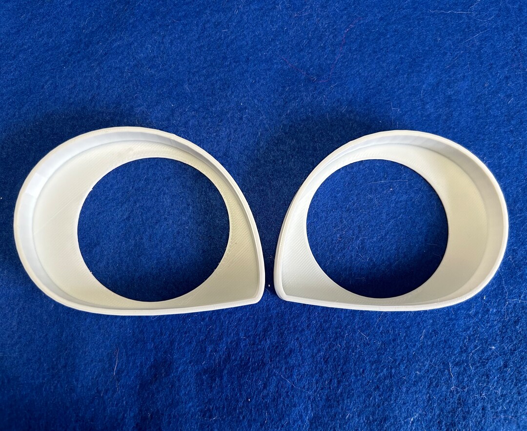White 3D Printed Fursuit Eyes, Ready to Install Fursuit Eyes, Fursuit ...