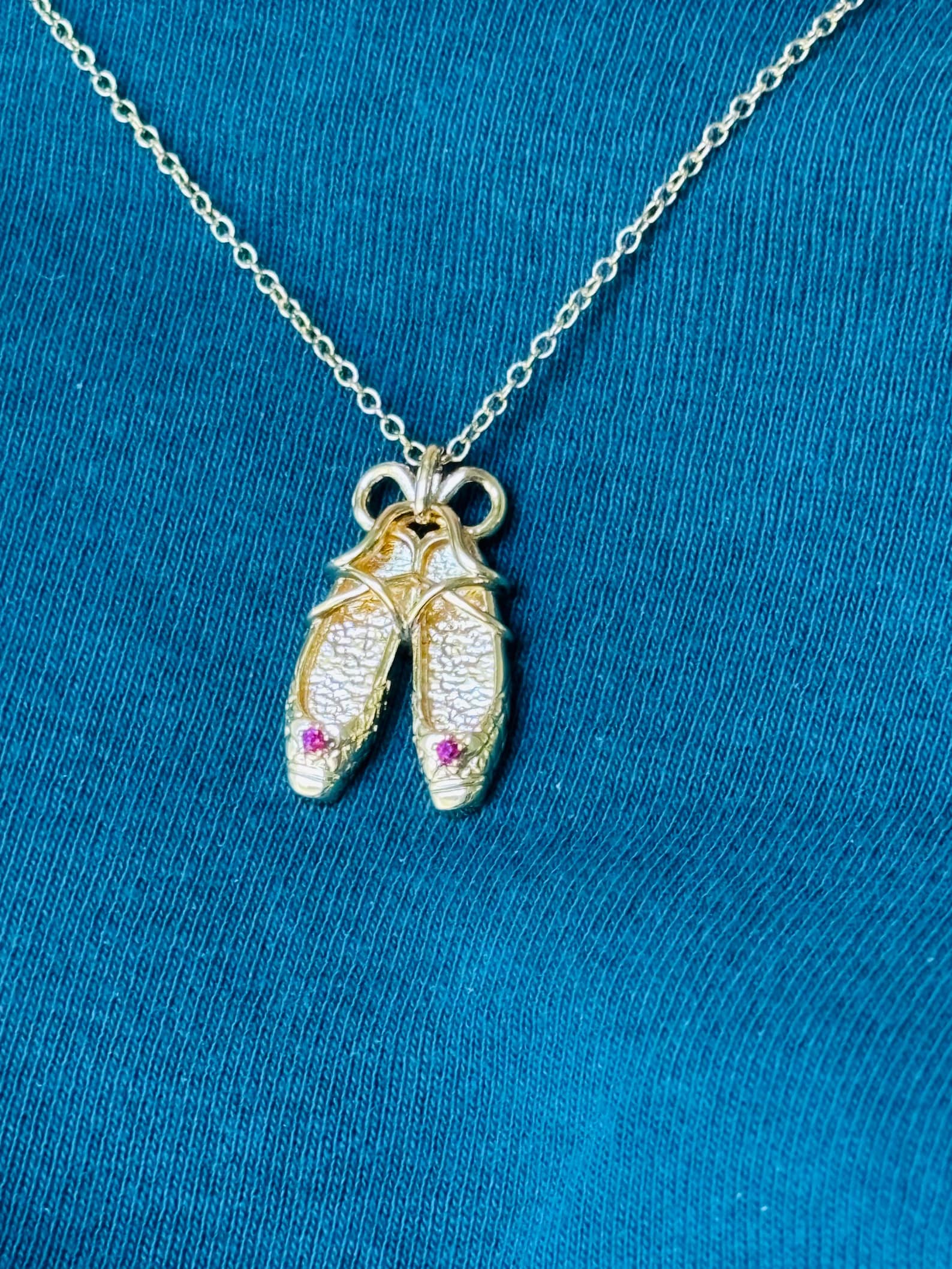 Twelve Dancing Princesses Shoe Charm Necklace, Gold Plated Princess ...